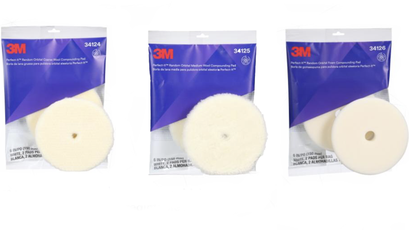 3M 34124/34125/34126 Perfect-It Random Orbital Wool Pads